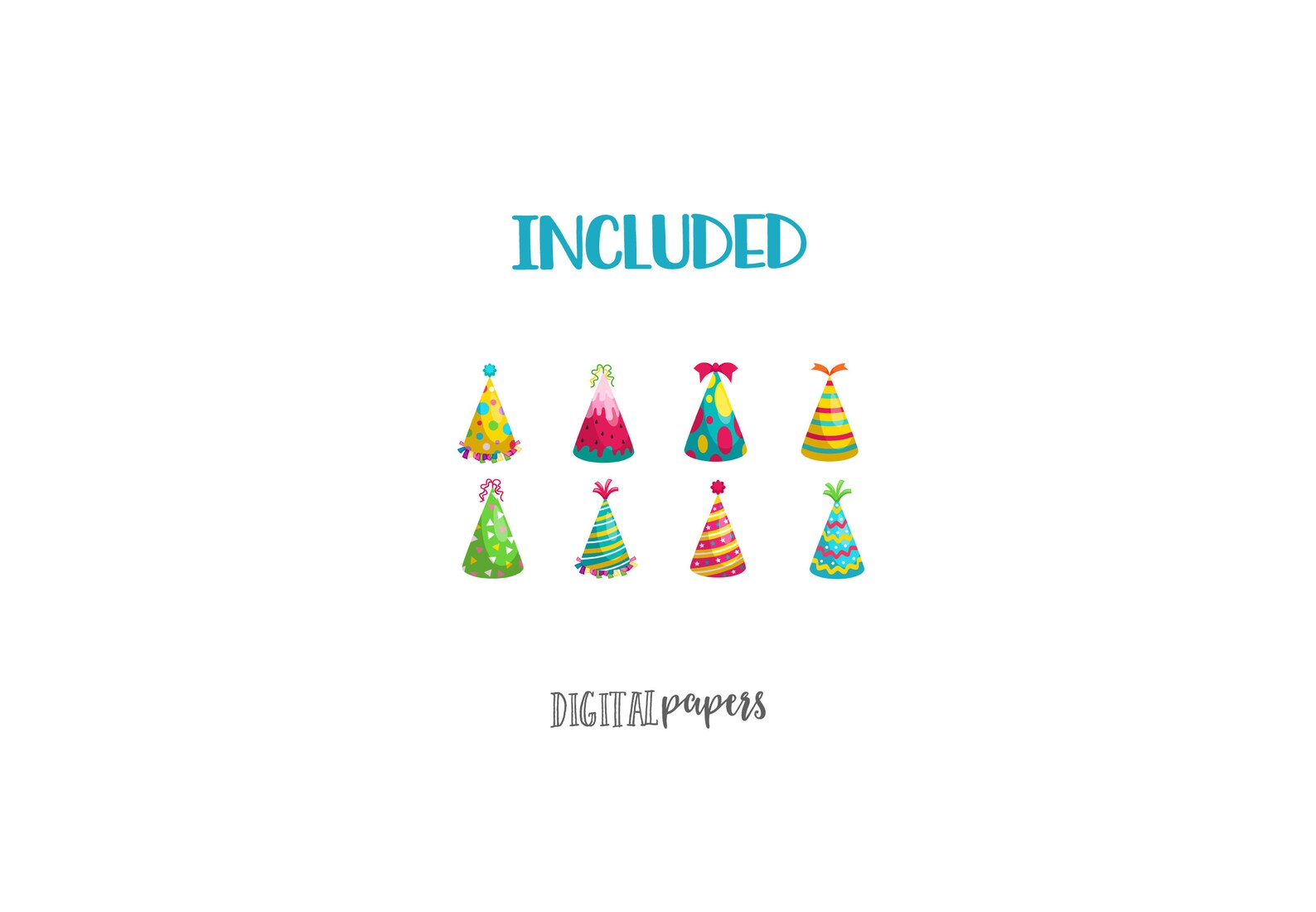 Birthday Hat Clipart, Party Hat, Birthday Party Decor Clipart ...