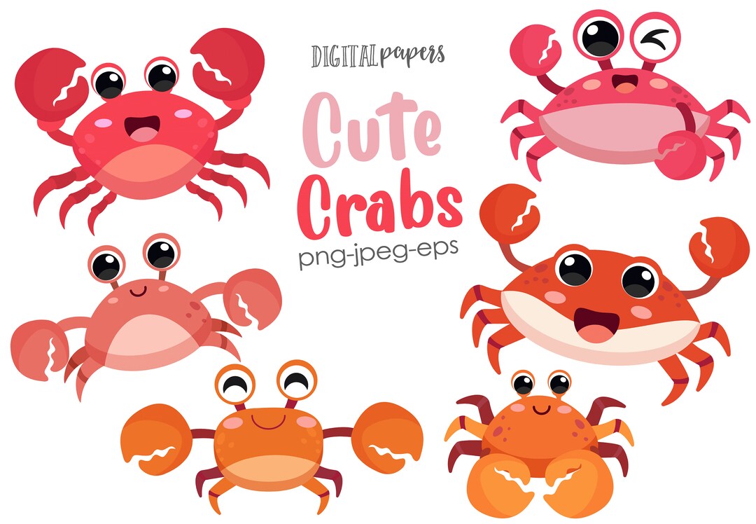 Crab Clipart, Beach Clipart, Beach Party, Crab Clipart, Under the Sea ...