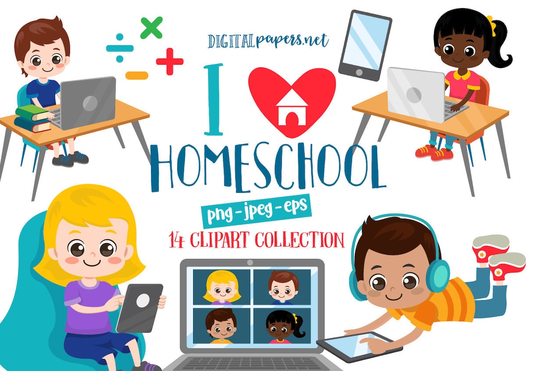 Homeschool Clipart, Homeschooling Clipart, Back to School, Virtual ...