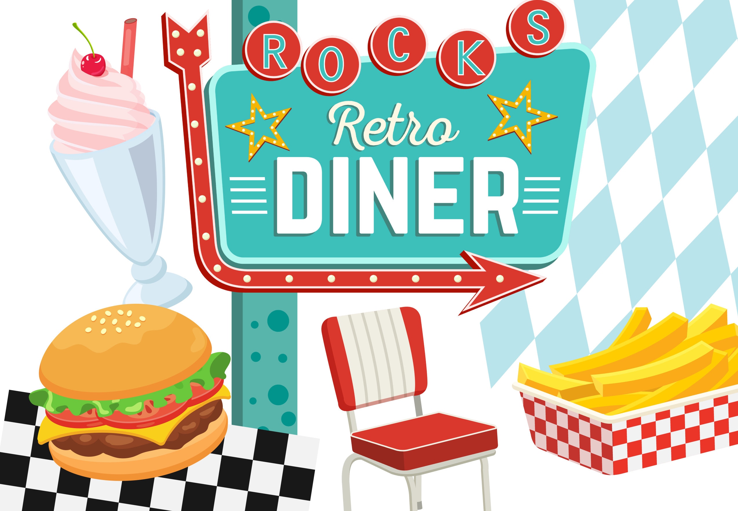 50s Clip Art Diner