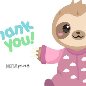 Sloth Pajama Party, Slumber Party Clipart, Pajama Party, Sleepover Clip ...