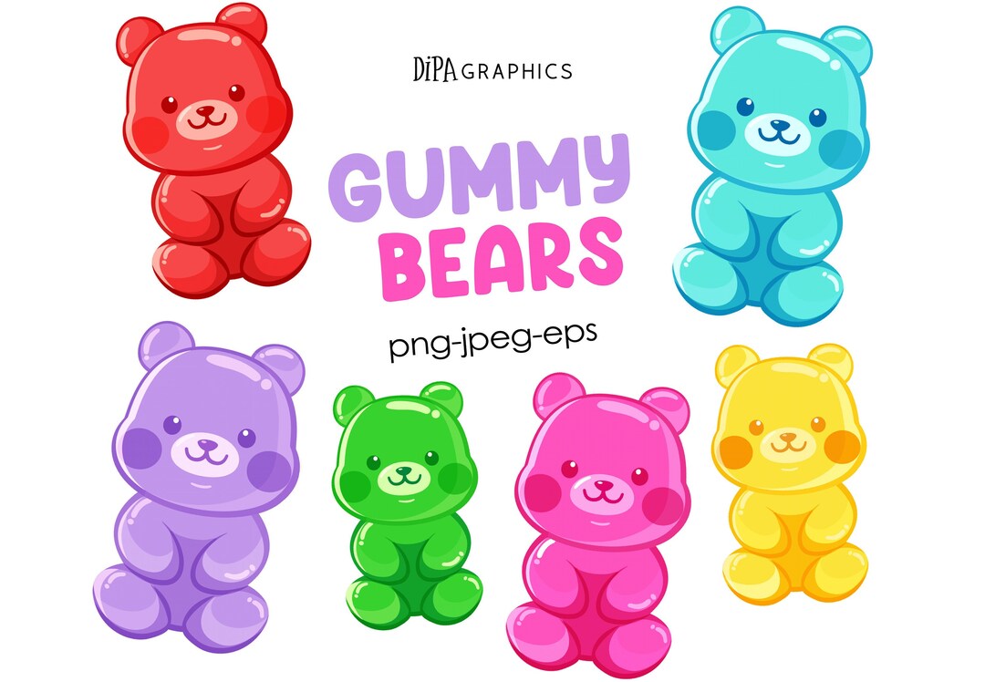 Gummy Bear Clipart Instant Download Candy Clipart, Candyland Clipart ...