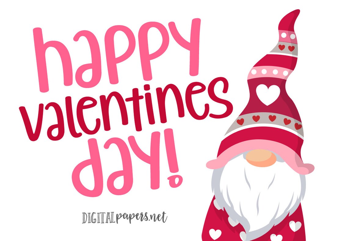 Valentines Day Gnomes Clipart: Nordic PNG, EPS (instant Download) - Etsy