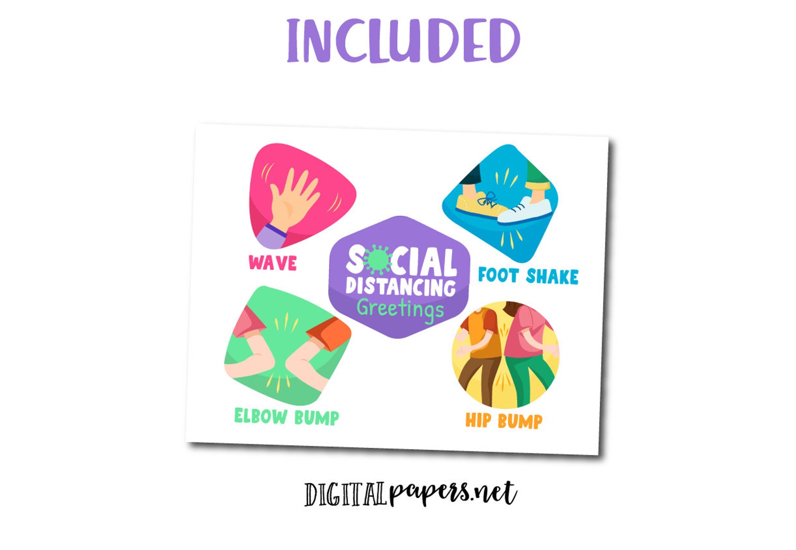 Social Distancing Greetings Clipart: Back to School Graphics (PNG ...