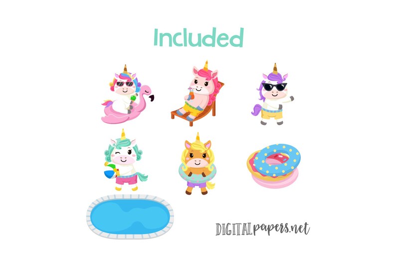 Pool Party Unicorn, Pool Party, Flamingo, Donut, Beach Party, Float ...