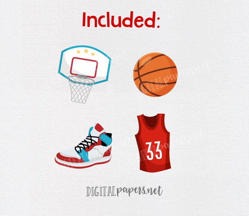 Basketball Clipart Sports Party png clipart eps vector | Etsy