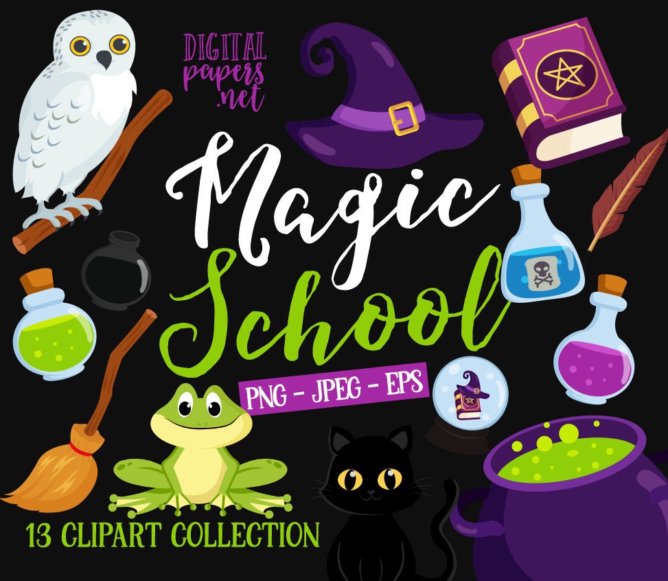 Magic School Clipart: Wizardry PNG, Vector (commercial Use) (instant ...
