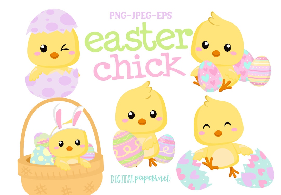 Easter Chick Clipart, Chicken Clipart, Animals Clipart, Easter Egg ...