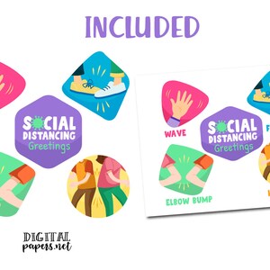 Social Distancing Greetings Clipart: Back to School Graphics (PNG ...
