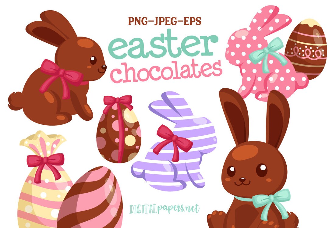 Easter Chocolate Clipart, Easter Clipart, Egg Hunt, Easter Basket ...