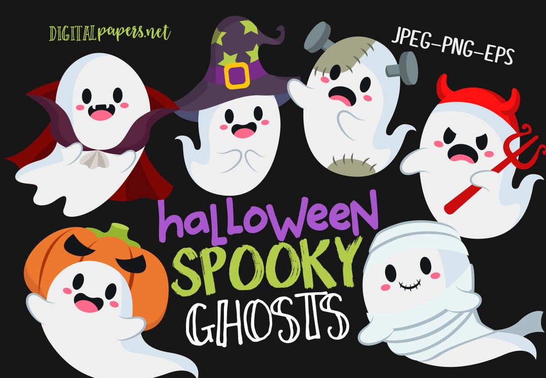 Ghost Clipart, Halloween Clipart, Halloween Party, Pumpkin Clipart ...