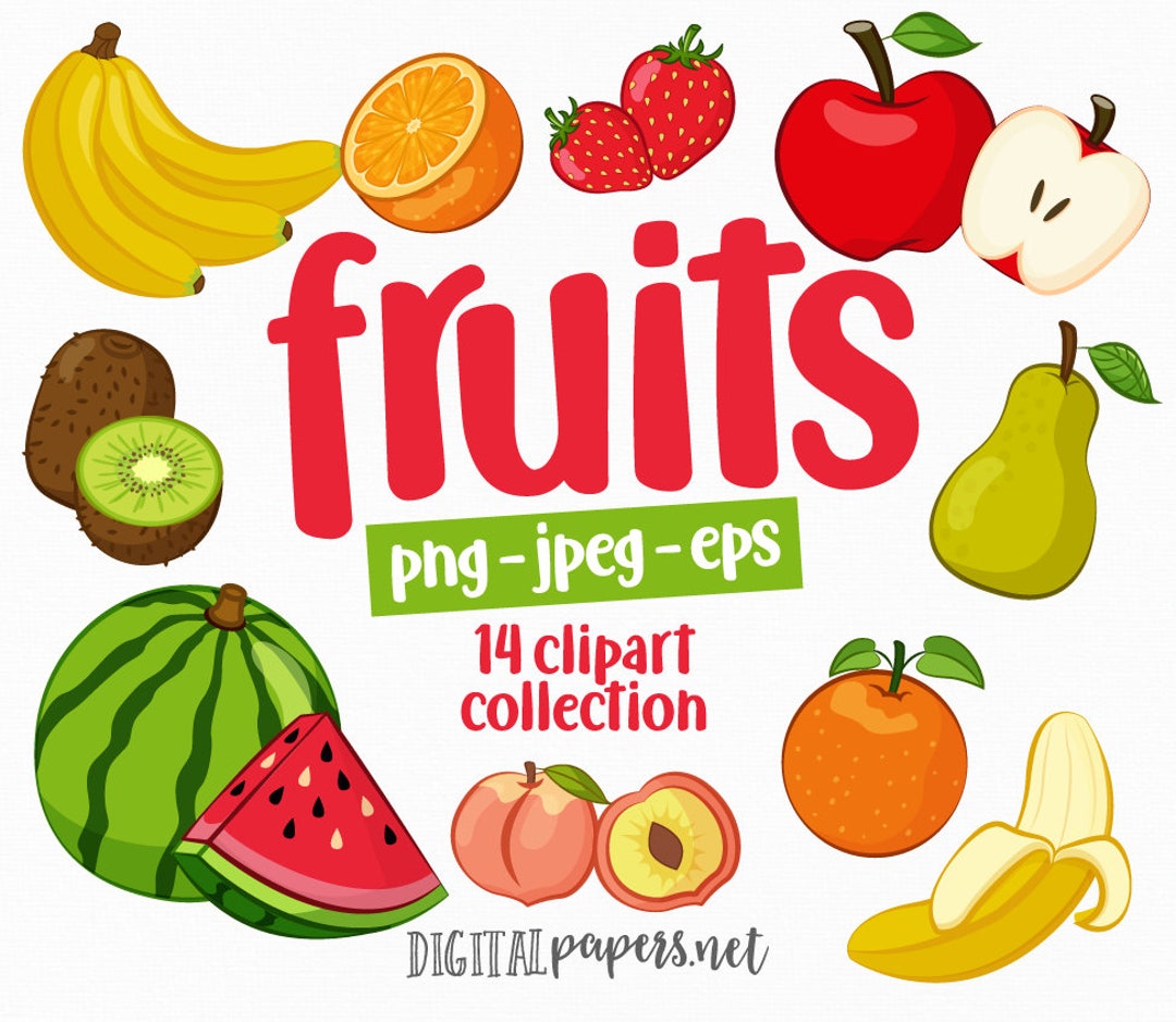 Fruit Clipart, Vector EPS Clipart, Fruit Clip Art, Apple Clipart ...