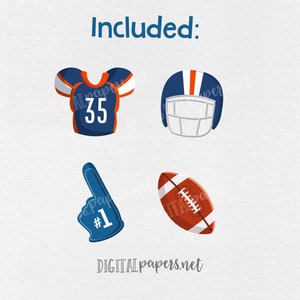 Football Clipart, Sports Party, Png Clipart, Eps Vector, COMMERCIAL Use ...