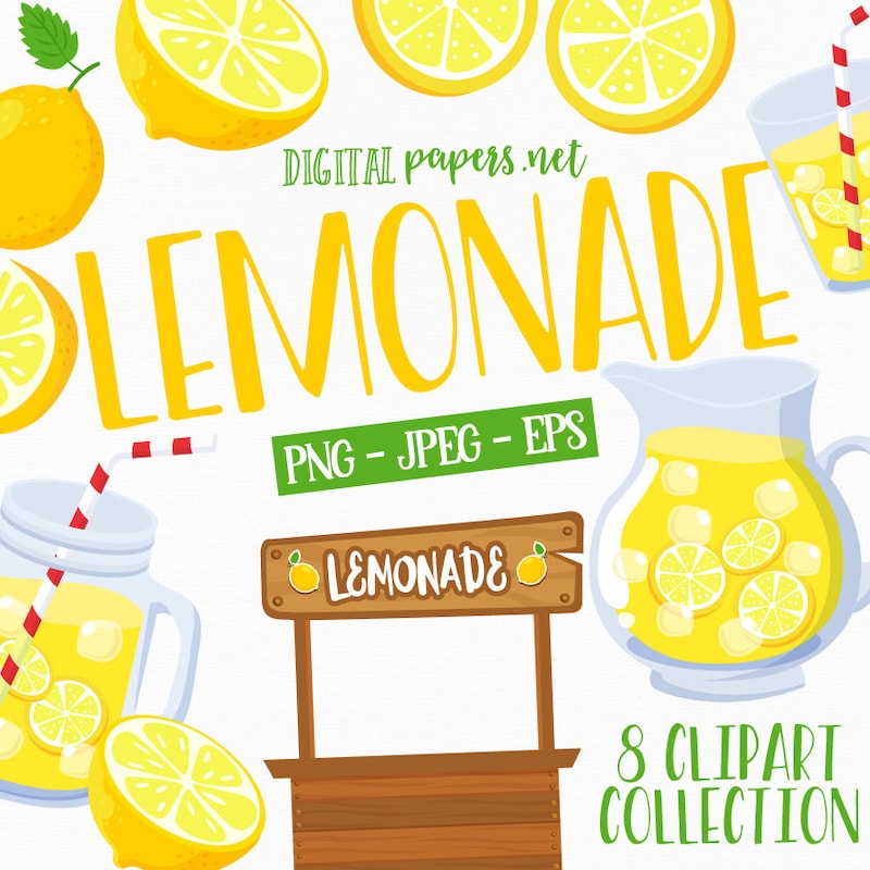 Lemonade Clipart - Etsy