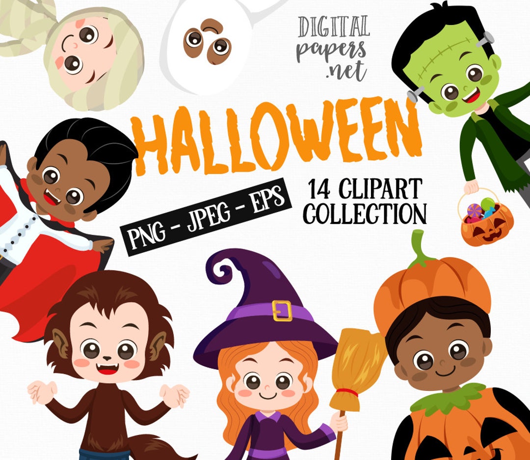 Halloween Clipart, Halloween Birthday Party, Png Clipart, Eps Vector ...