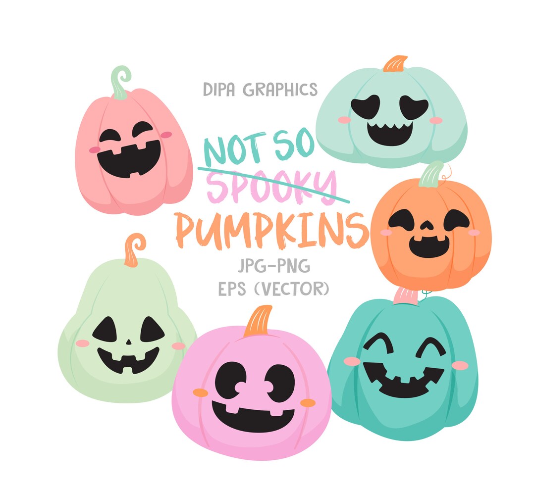 Pumpkin Clipart, Halloween Clipart, Cute Pumpkin, Halloween Design ...