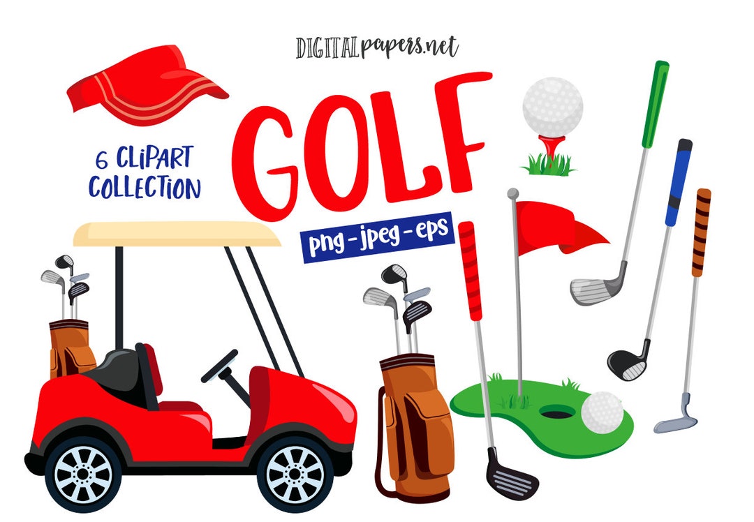 Golf Clipart, Golfing Clipart, Sport Clipart, Golf Stick, Golf Ball ...