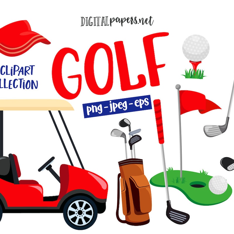 Golf Clipart - Etsy