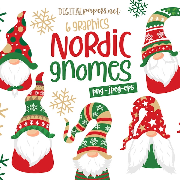 Gnomes Clipart - Etsy