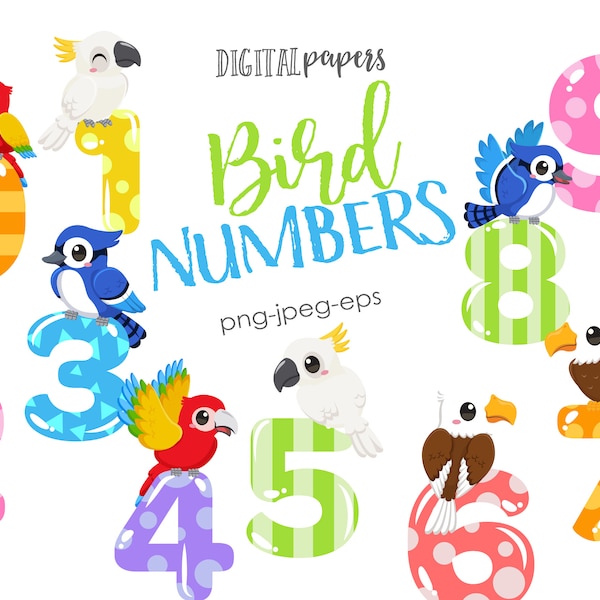 Number Clipart - Etsy