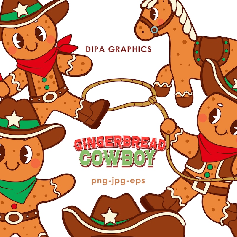 Gingerbread Clipart - Etsy