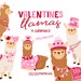 Valentines Day Llamas Clipart, Llama Clipart, Heart, Love, Cute Clipart ...