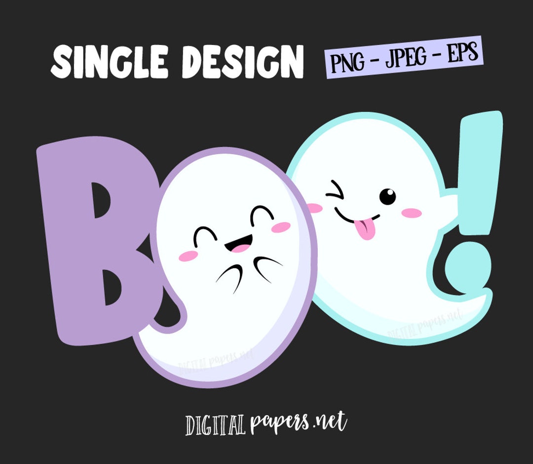 Boo Single Clipart, Ghost Clip Art, Png, Vector Clipart, Halloween ...