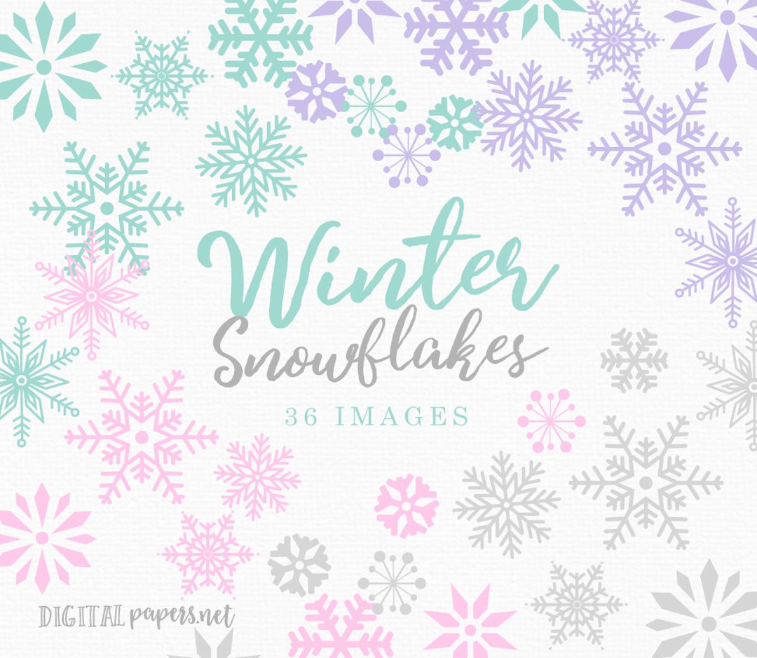 Snowflakes Clipart, Christmas Clipart, Cute Christmas, Winter ...