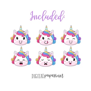 Unicorn Faces Clipart, Unicorn Clip Art, Unicorn Graphics, Unicorn ...