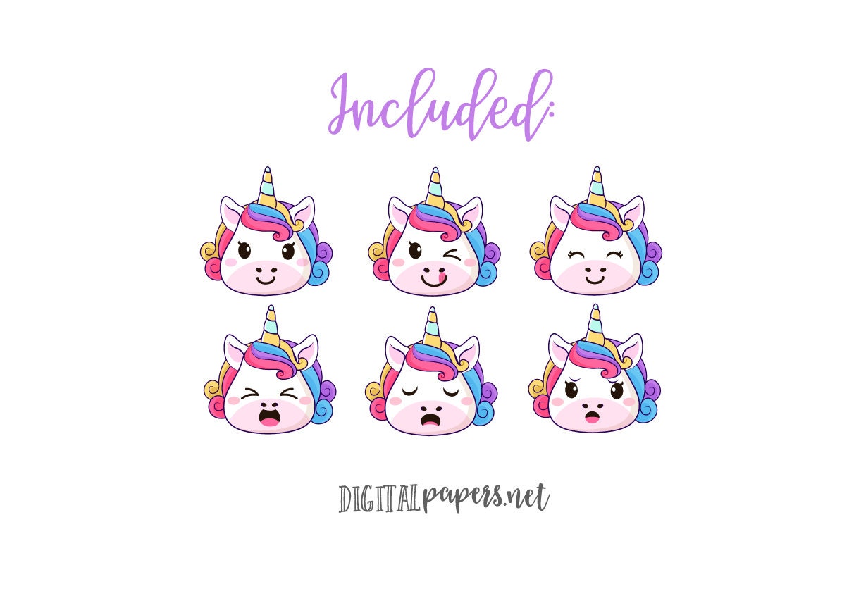 Unicorn Faces Clipart, Unicorn Clip Art, Unicorn Graphics, Unicorn ...