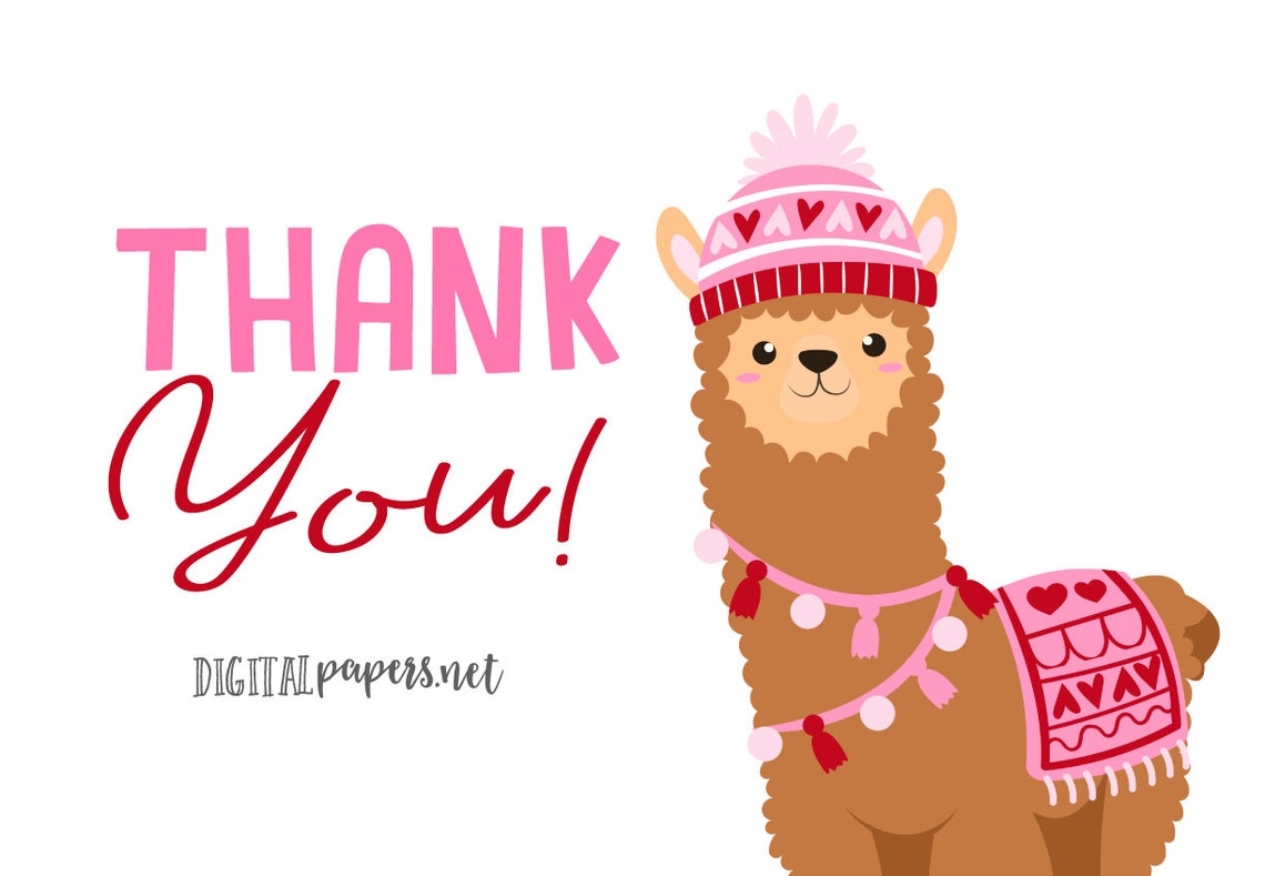 Valentines Day Llamas Clipart Llama Clipart Heart Love | Etsy