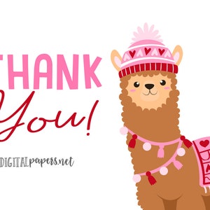 Valentines Day Llamas Clipart, Llama Clipart, Heart, Love, Cute Clipart ...