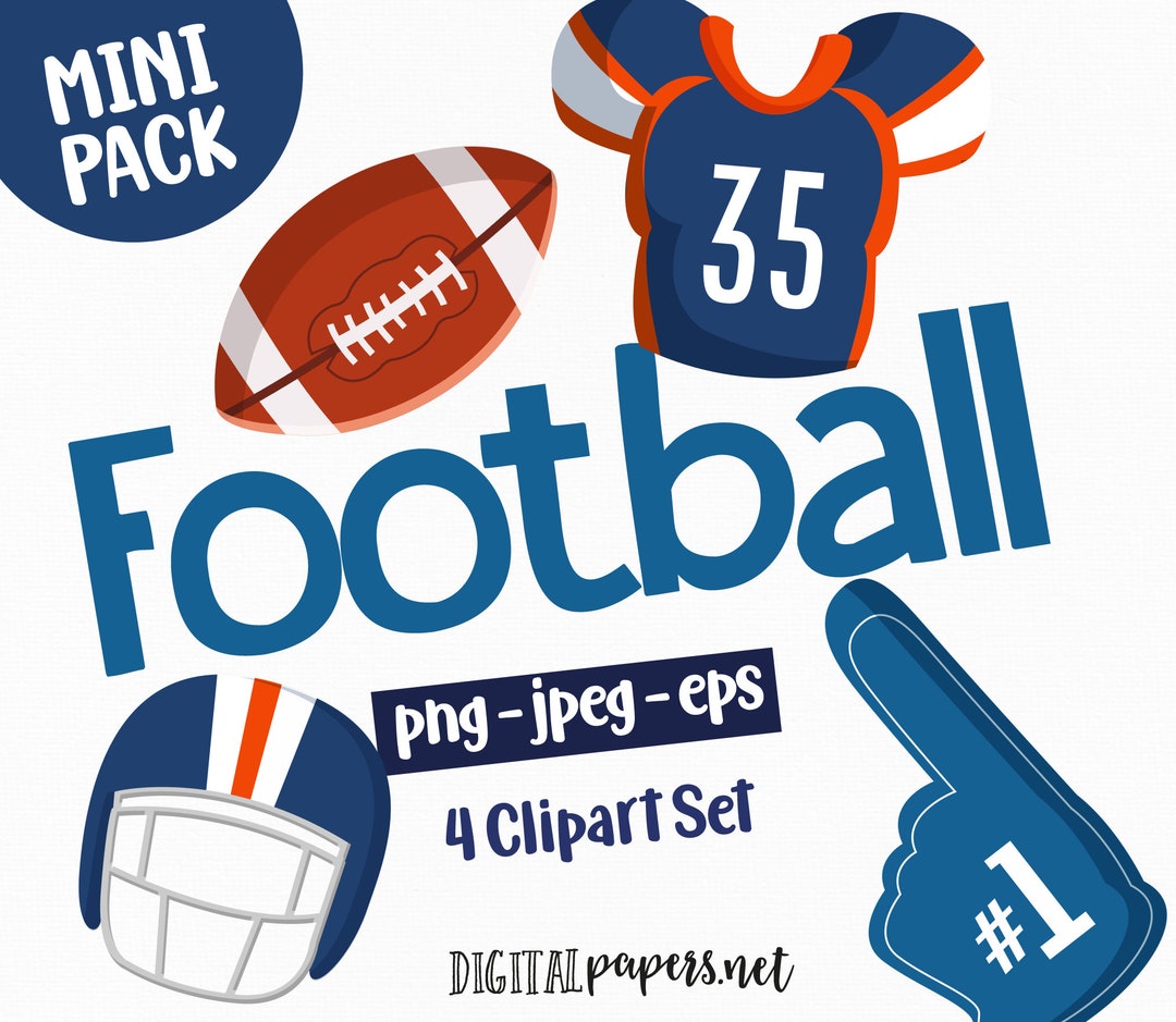Football Clipart, Sports Party, Png Clipart, Eps Vector, COMMERCIAL Use ...