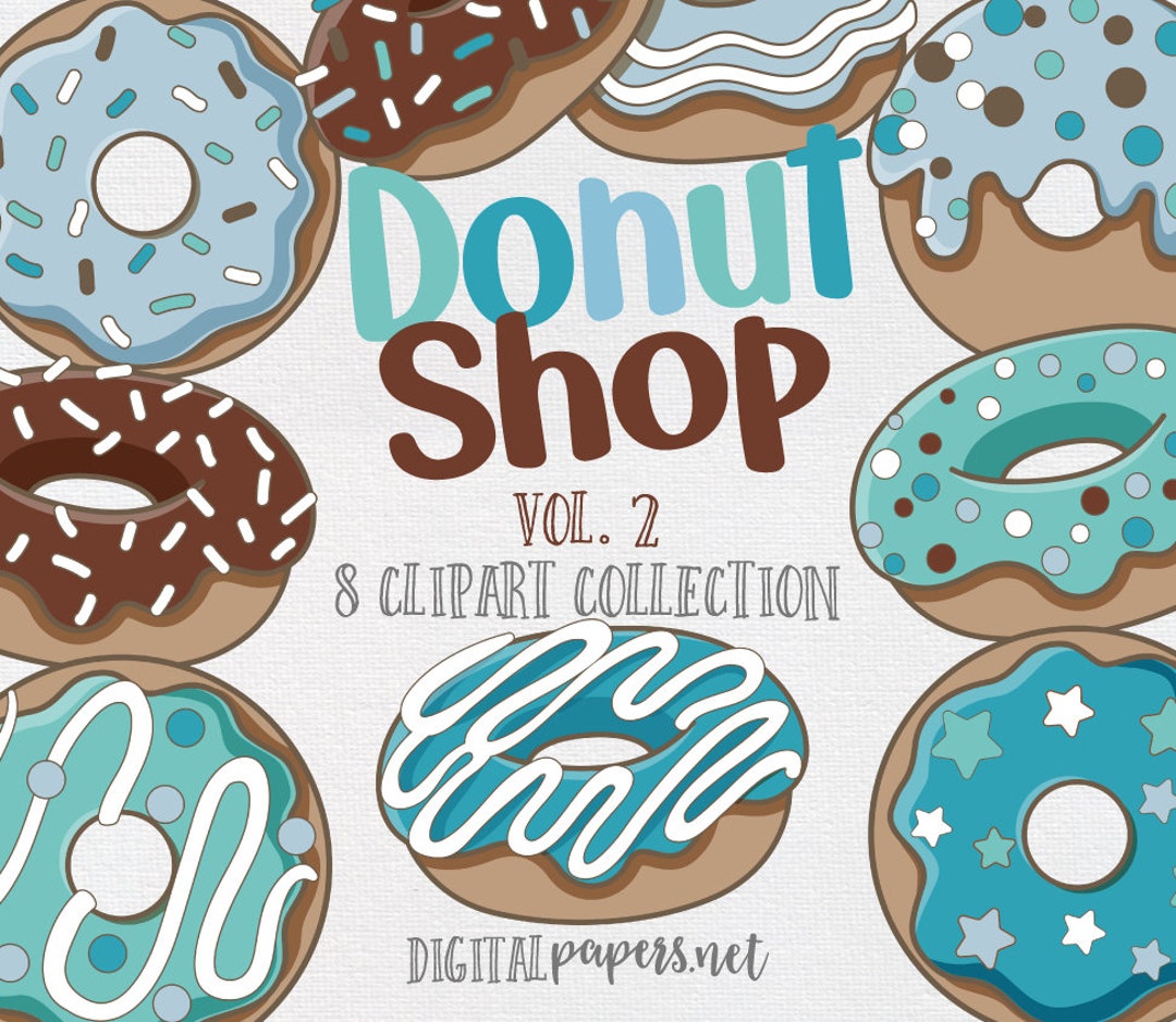 Donut Clipart Set: Sprinkles, Party Designs (instant Download) - Etsy