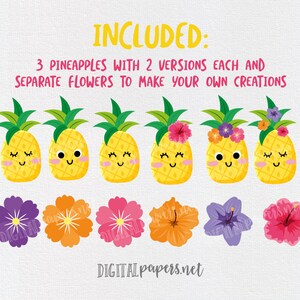 Pineapple Clipart, Vector EPS Clipart, Fruit Clip Art, Tropical Clipart ...