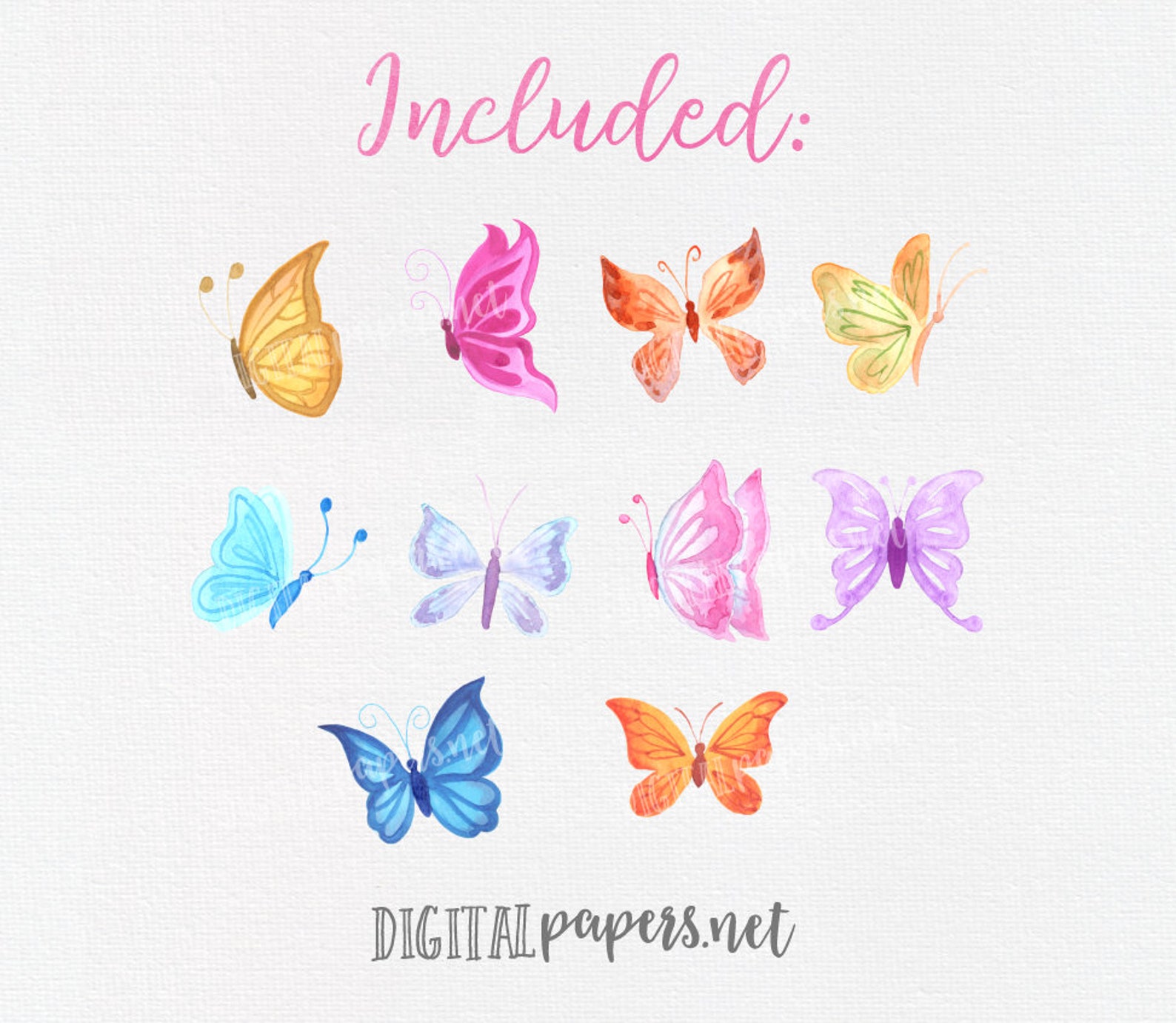 Watercolor Butterflies Clipart, Spring Butterfly, COMMERCIAL Use ...