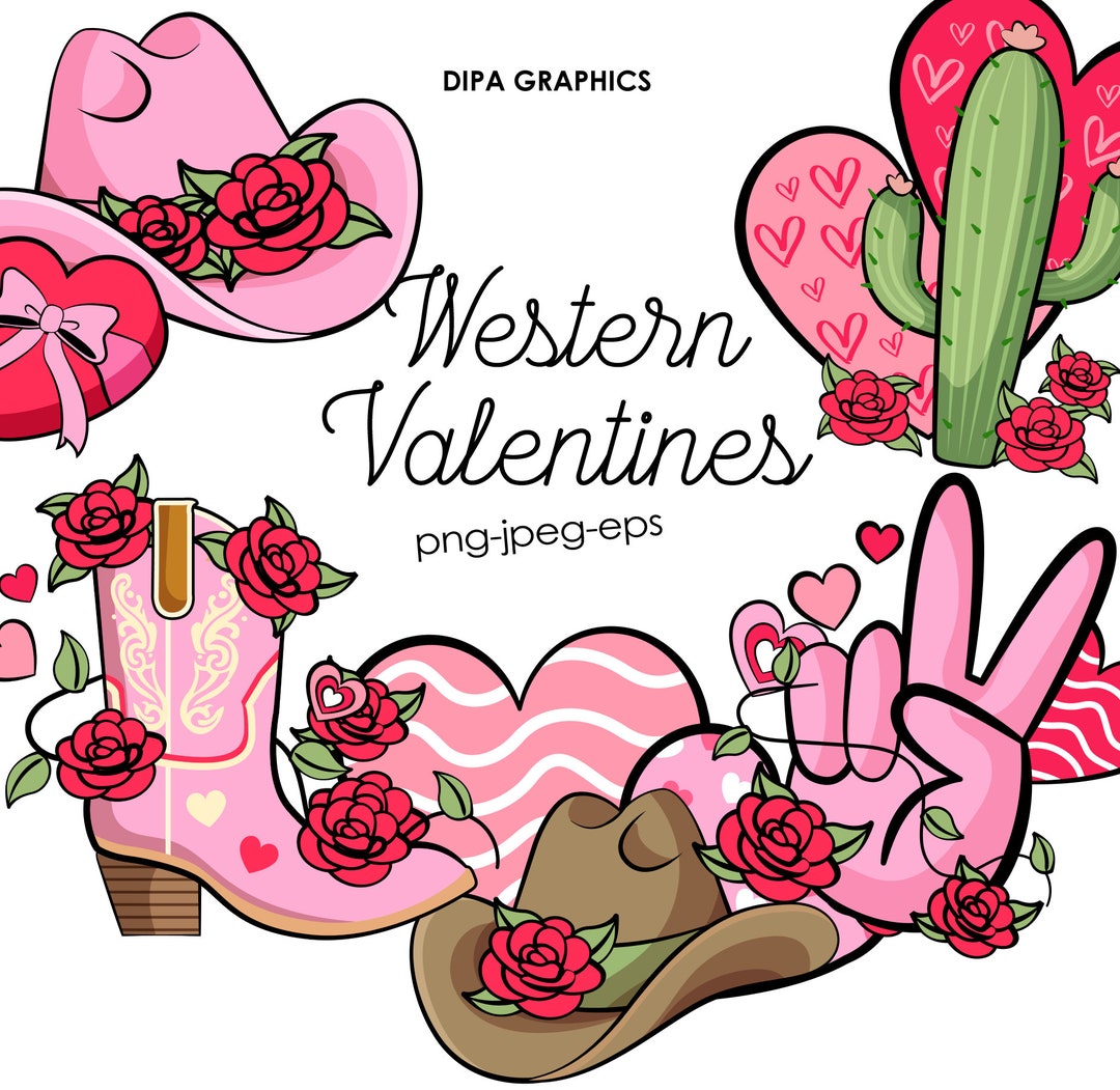 Western Valentine's Day PNG, Valentines Day Clipart, Western PNG ...