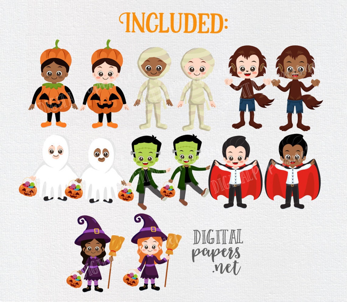 Halloween Clipart Halloween Birthday Party Png Clipart Eps - Etsy