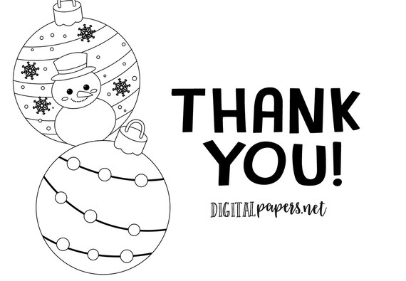 Thank You Christmas Clip Art Black And White