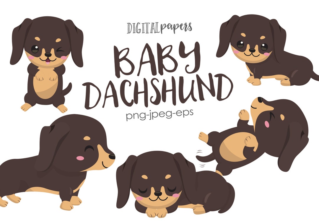 Dachshund Clipart, Puppy Clipart, Puppies Clipart, Dog Clip Art, Pet ...