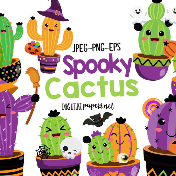Cactus Clipart - Etsy