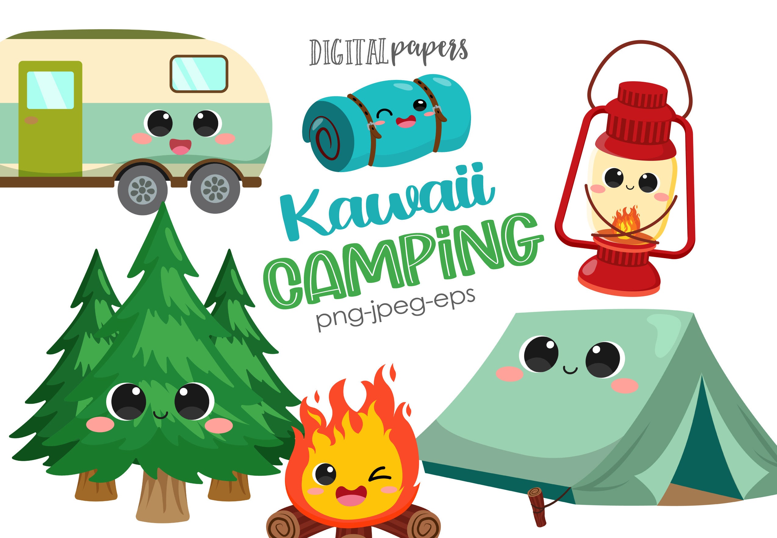 Camping Clipart Cute