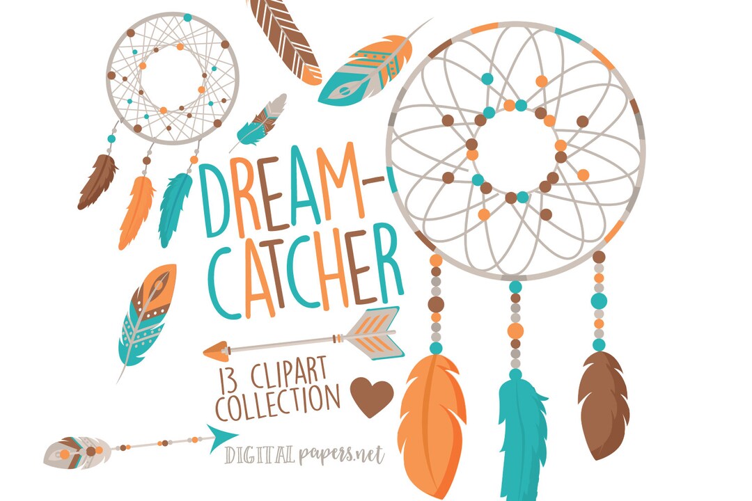 Dreamcatcher Clipart, Boho Clipart, Pink Dreamcatcher, Tribal Clipart ...