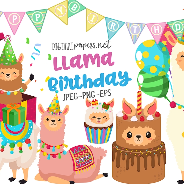 Llama Illustration - Etsy