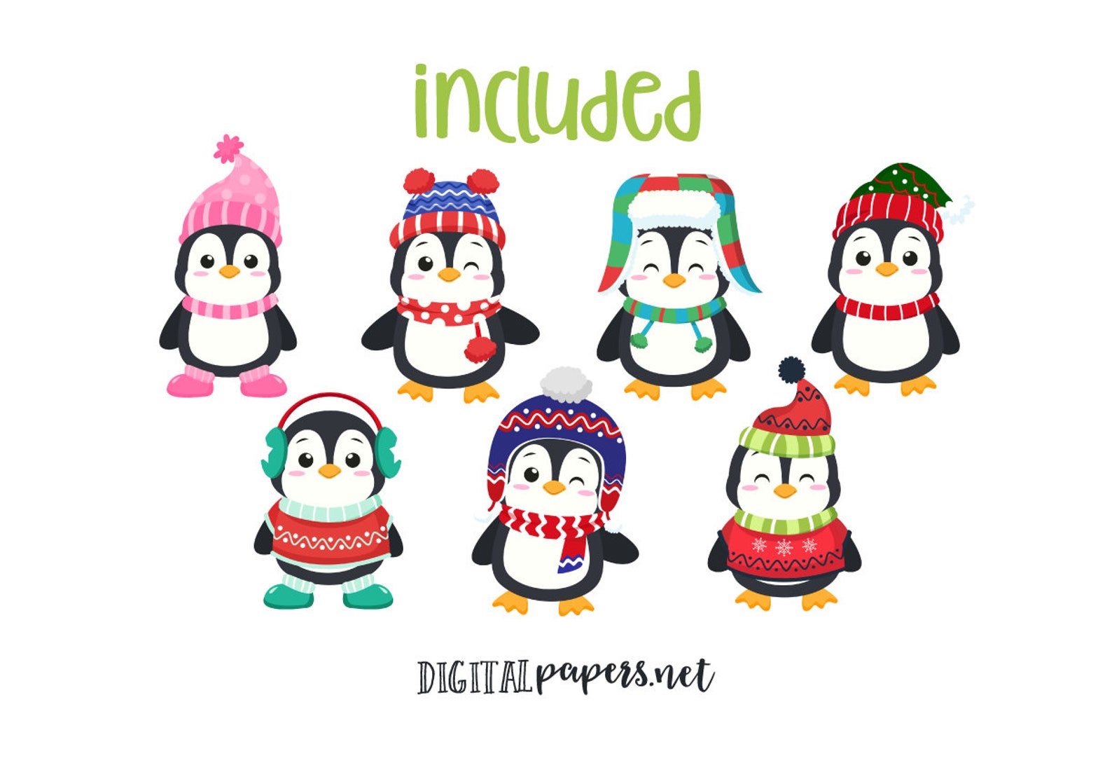 Winter Penguin Clipart, Winter Animals, Winter Clip Art, Cute Penguin ...