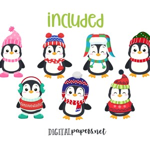 Winter Penguin Clipart, Winter Animals, Winter Clip Art, Cute Penguin ...