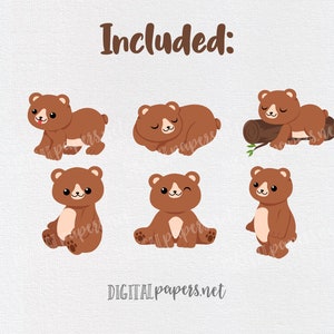 Bear Clipart, Woodland Clip Art, Bear Graphics, Forest Clipart, PNG ...
