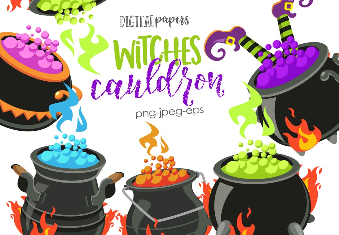 Witch Cauldron, Halloween Clipart, Halloween Party, Witch Clipart ...
