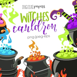 Witch Cauldron, Halloween Clipart, Halloween Party, Witch Clipart ...