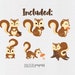 Squirrel Clipart, Woodland Animals, Fall Graphics, Woodland Clipart ...
